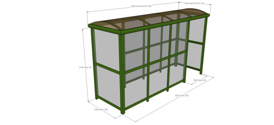 Heritage Bus Shelter - Staggered Entry | Ace Shelters